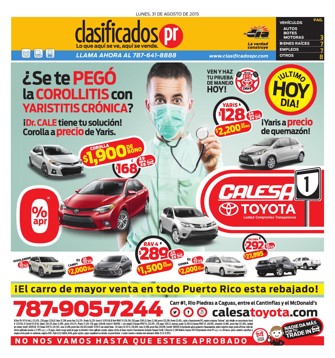 ClasificadosPR 08 31 2015 by ClasificadosPR.com - Issuu