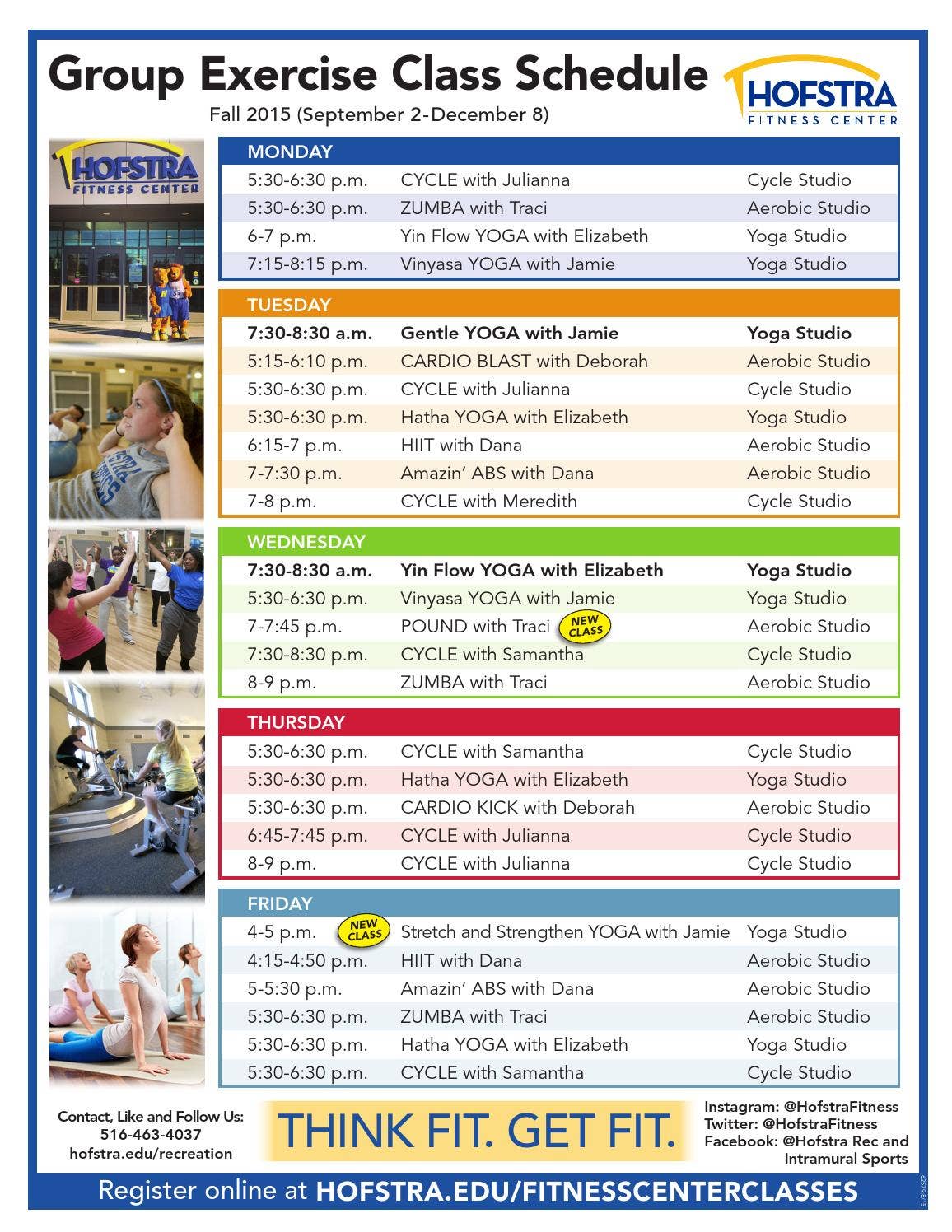 Exercise class schedule by Hofstra University - Issuu