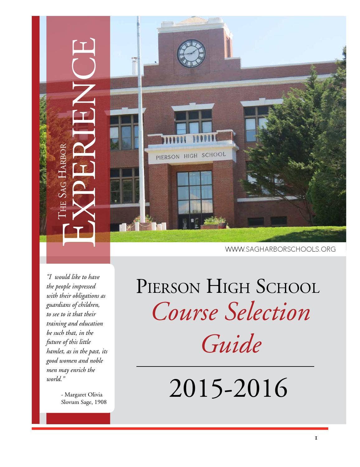2015-2016 Pierson High School Course Selection Guide by Sag Harbor ...