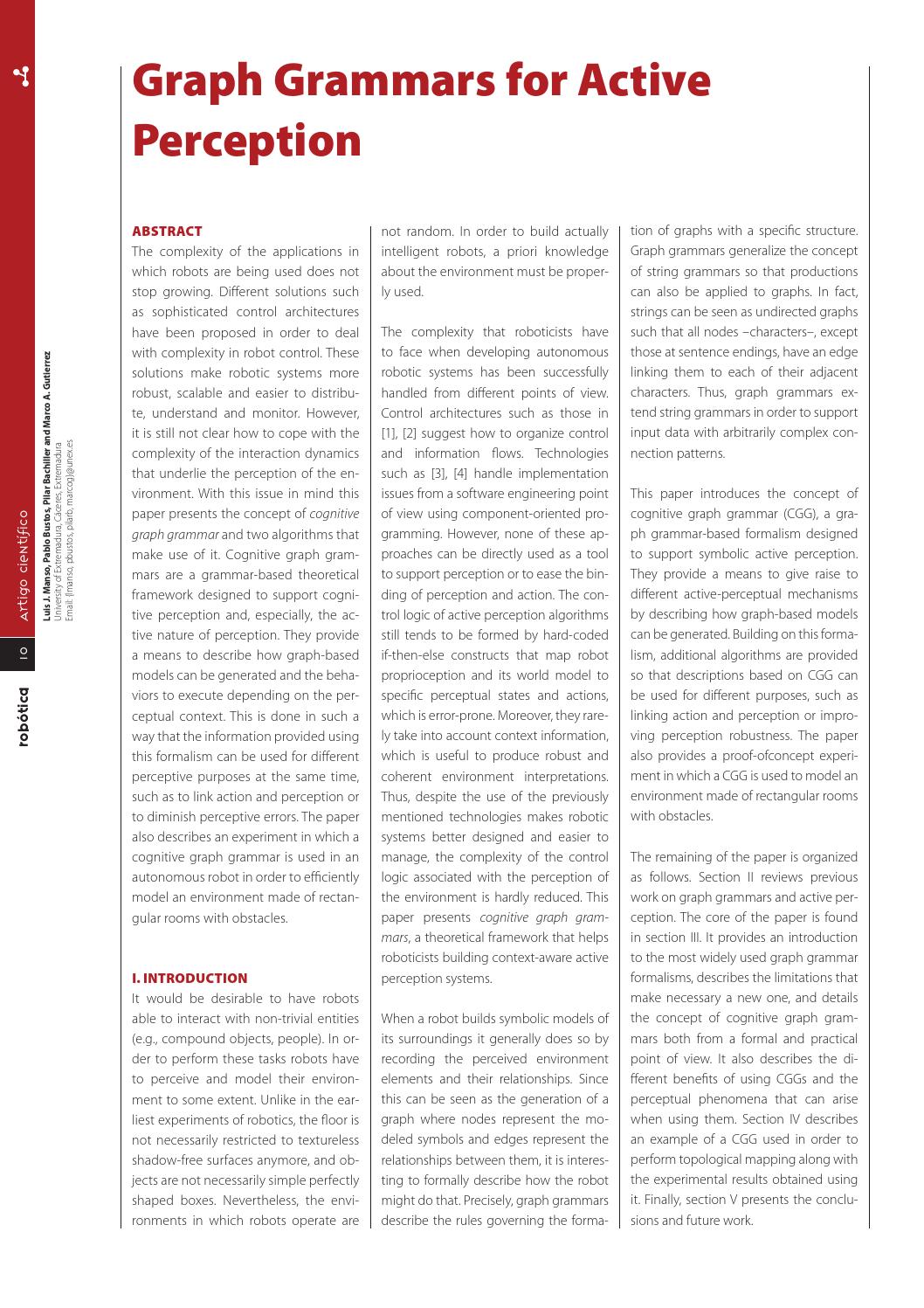 Graph Grammars for Active perception by cie - Issuu