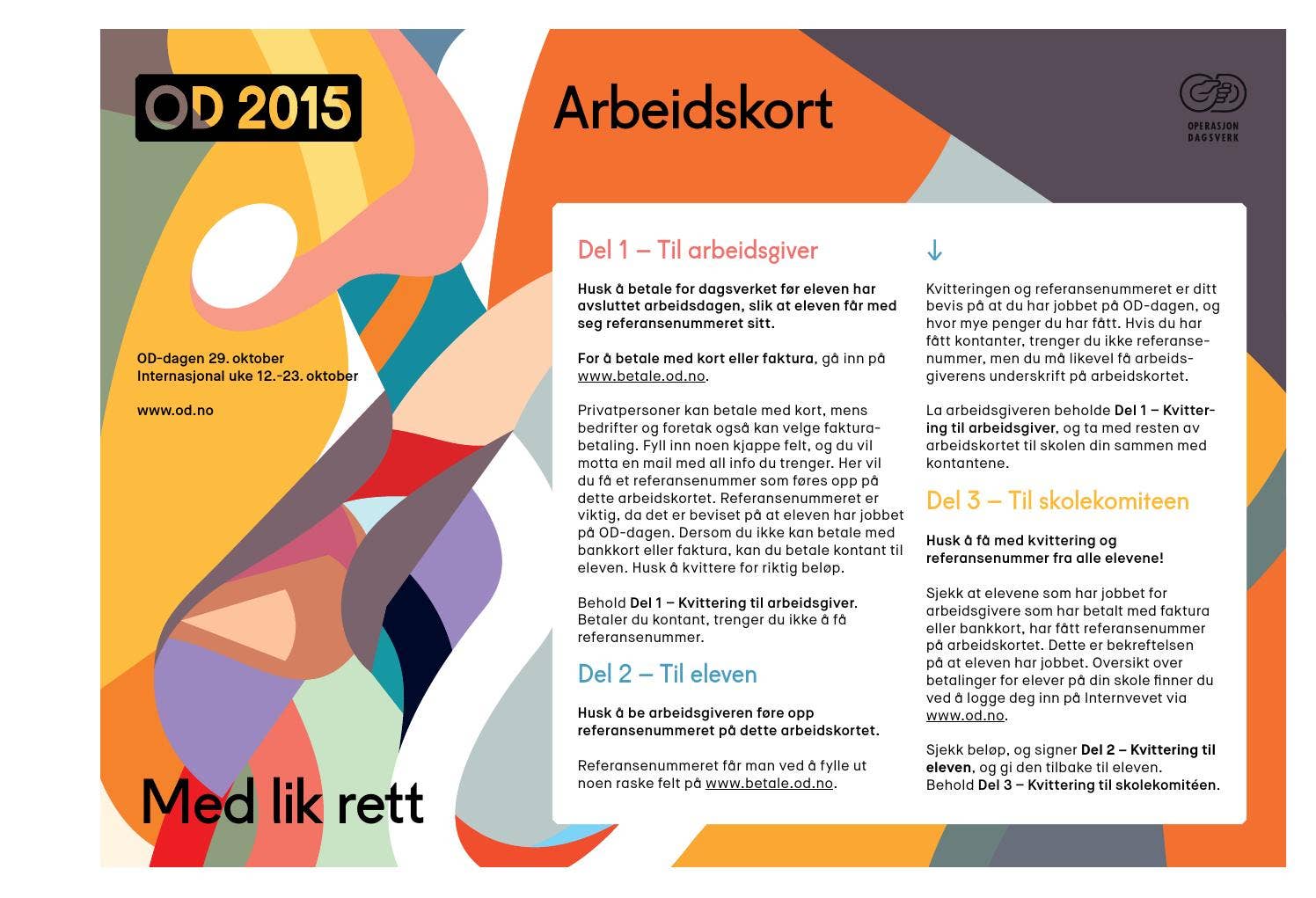 Arbeidskort OD2015 by Operasjon Dagsverk - Issuu