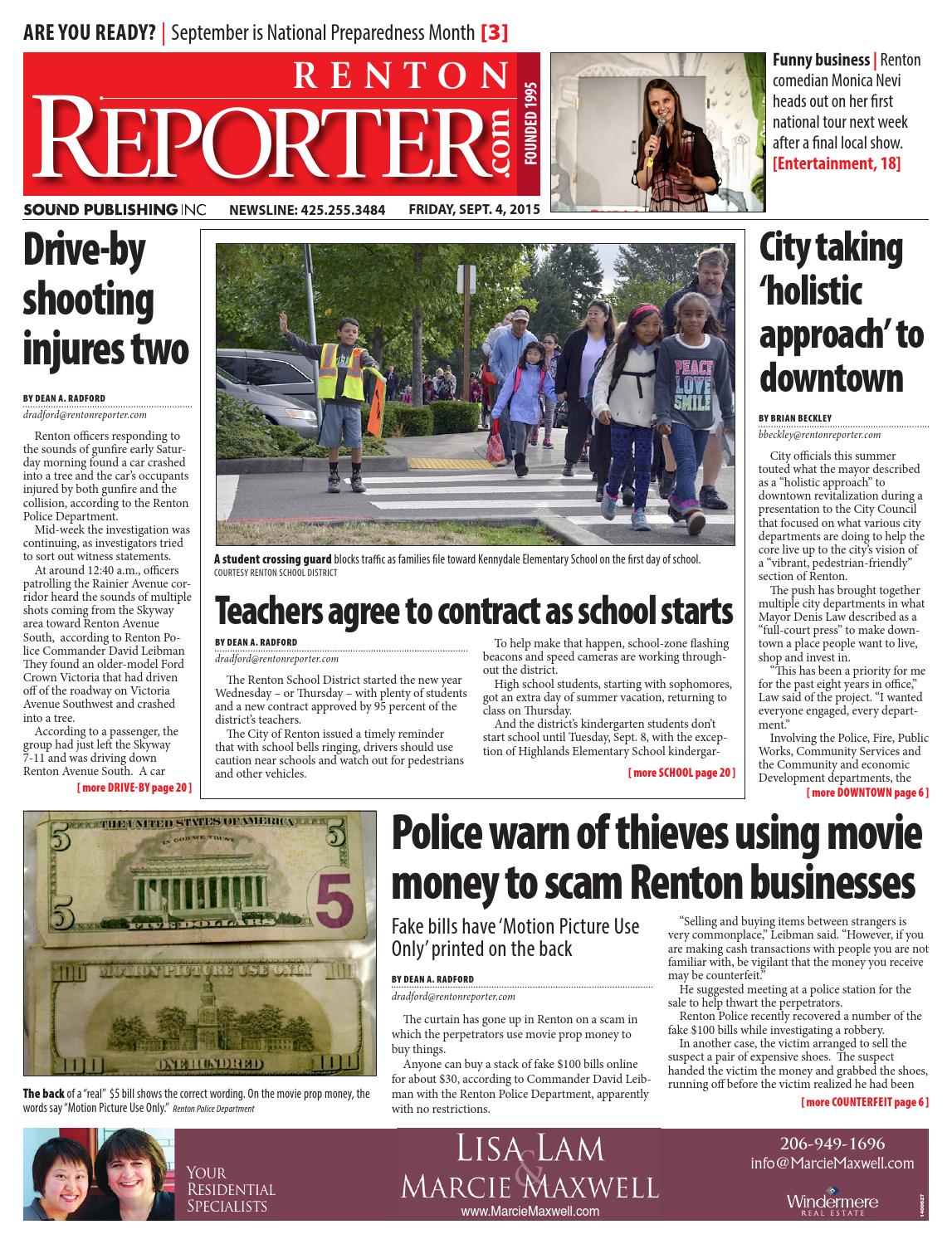 Renton Reporter, September 04, 2015 by Sound Publishing - Issuu