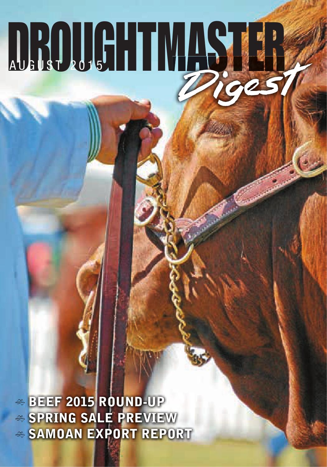 Droughtmaster Digest August 2015 by Droughtmaster Australia - Issuu