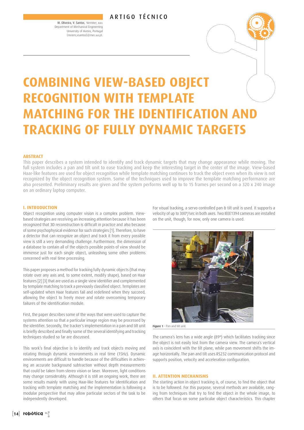 Combining view-based object recognition with template matching for thr identification and ...