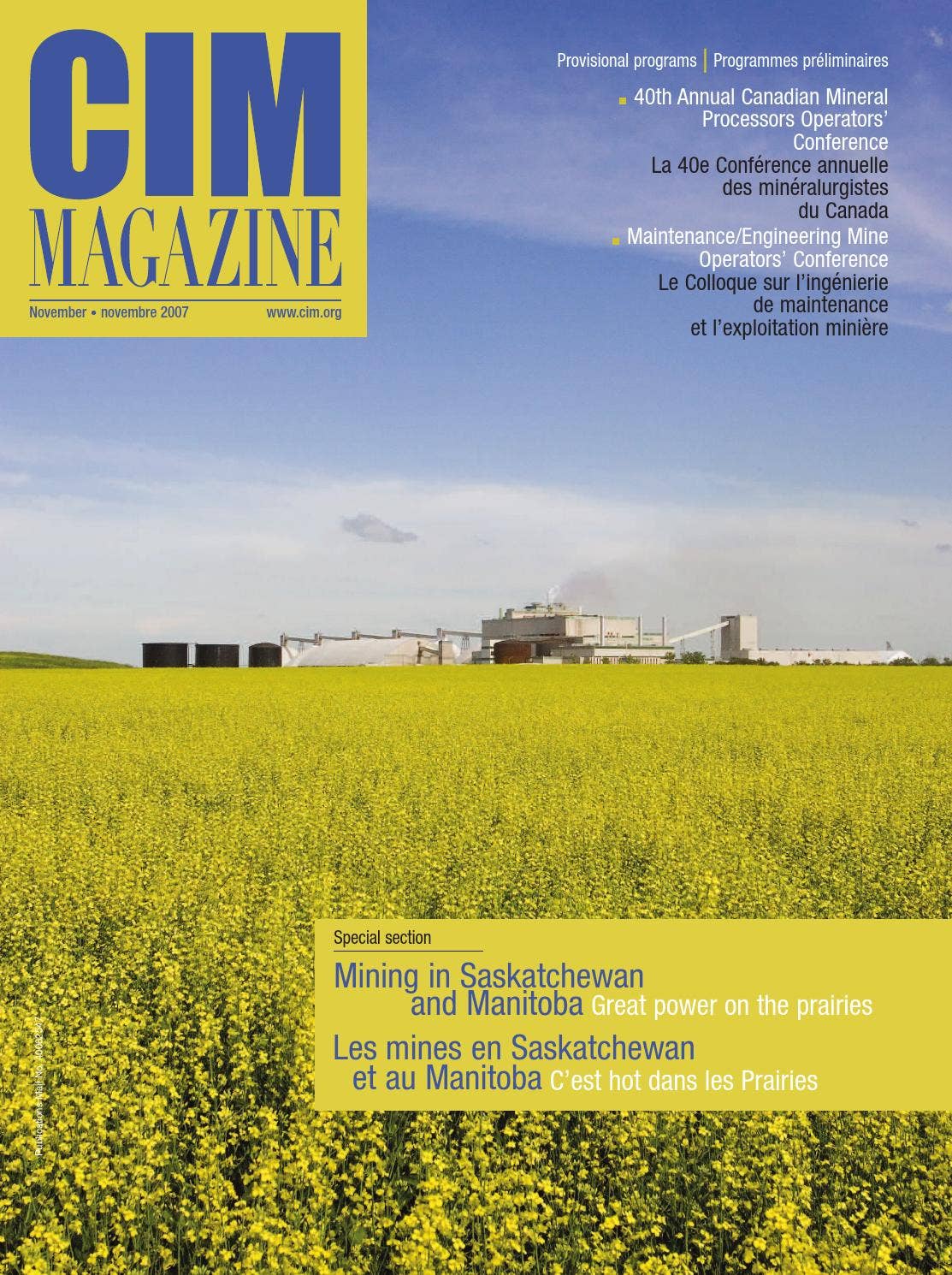 CIM Magazine November 2007 by CIM-ICM Publications - Issuu