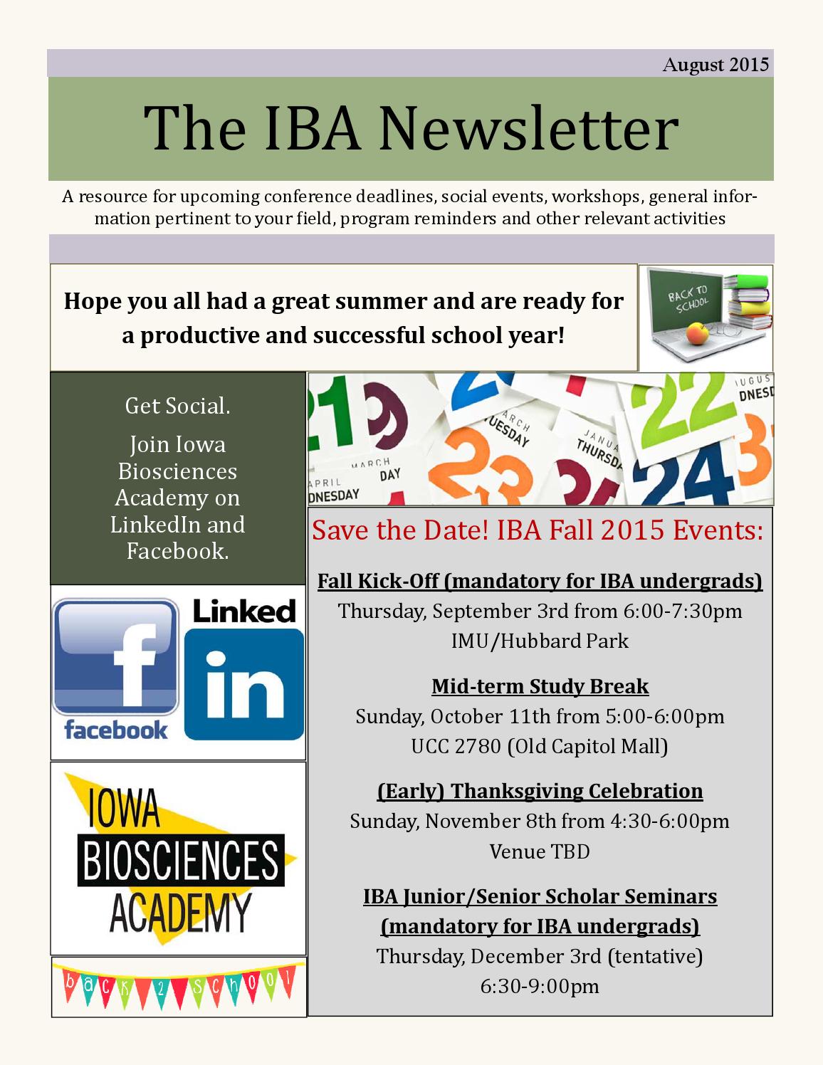 IBA August 2015 Newsletter by 07013 - Issuu