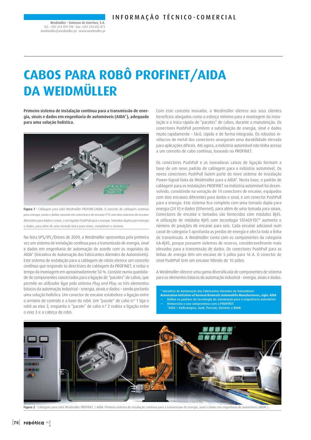 Cabos para robô PROFINET/AIDA da Weidmüller by cie - Issuu
