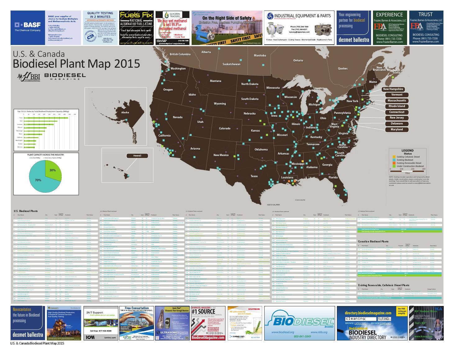 Biodiesel Plant Map 2015 by BBI International - Issuu