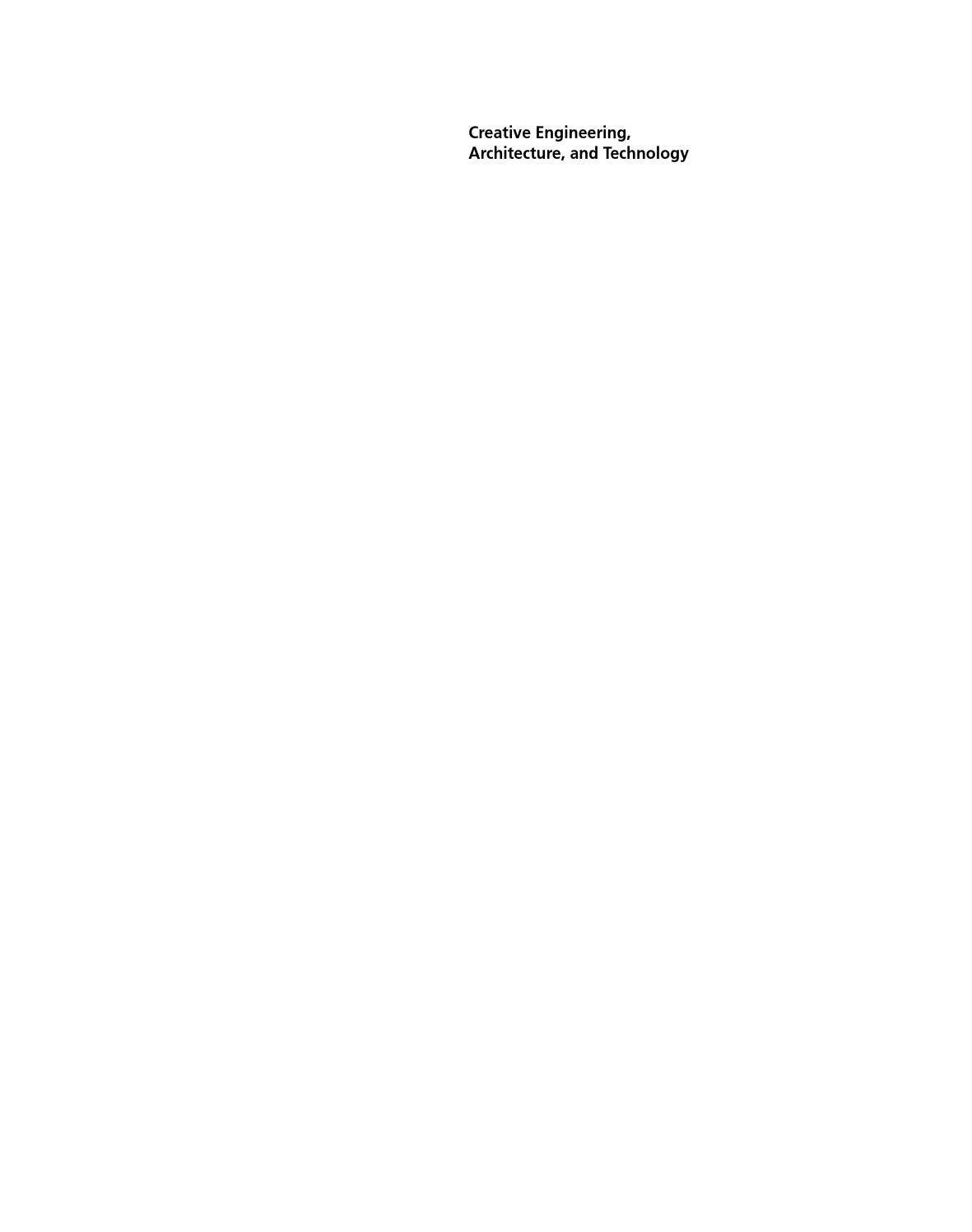 Creative Engineering, Architecture, and Technology (DOM Publishers) by ...