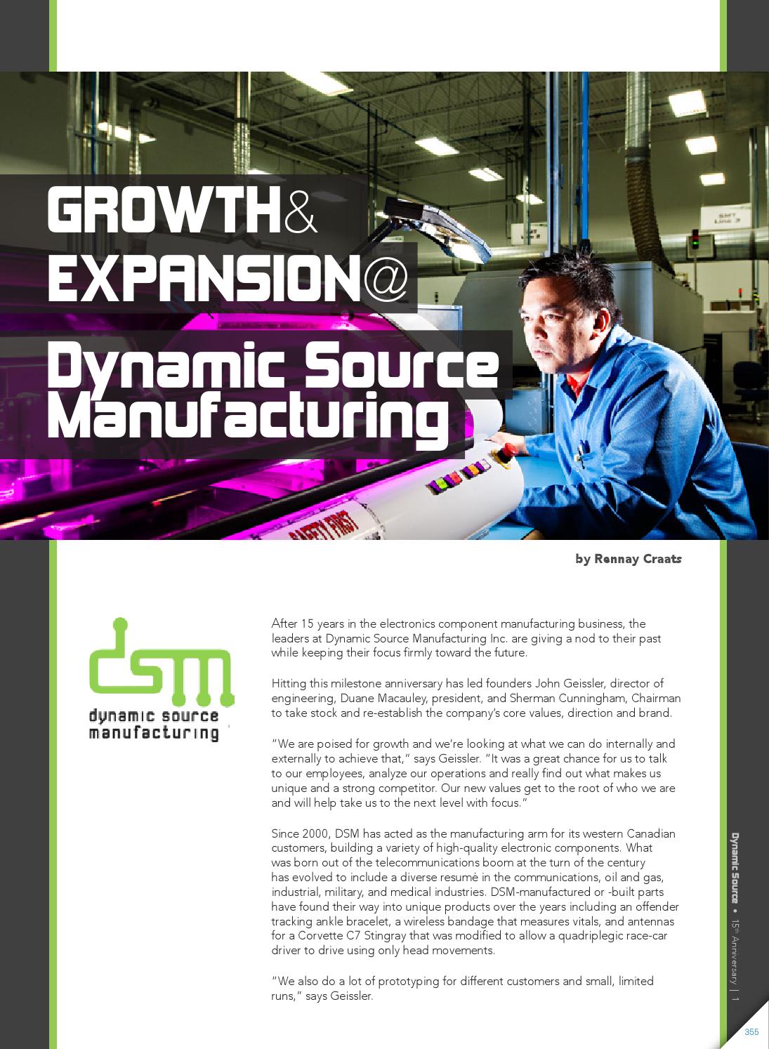 BIC September 2015 - Dynamic Manufacturing profile by Business in ...