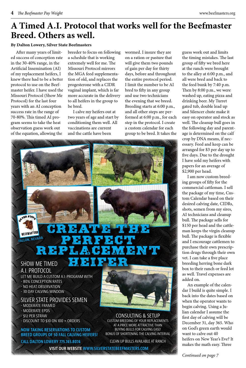 The Beefmaster Pay Weight - Fall 2015 by Beefmaster Breeders United - Issuu