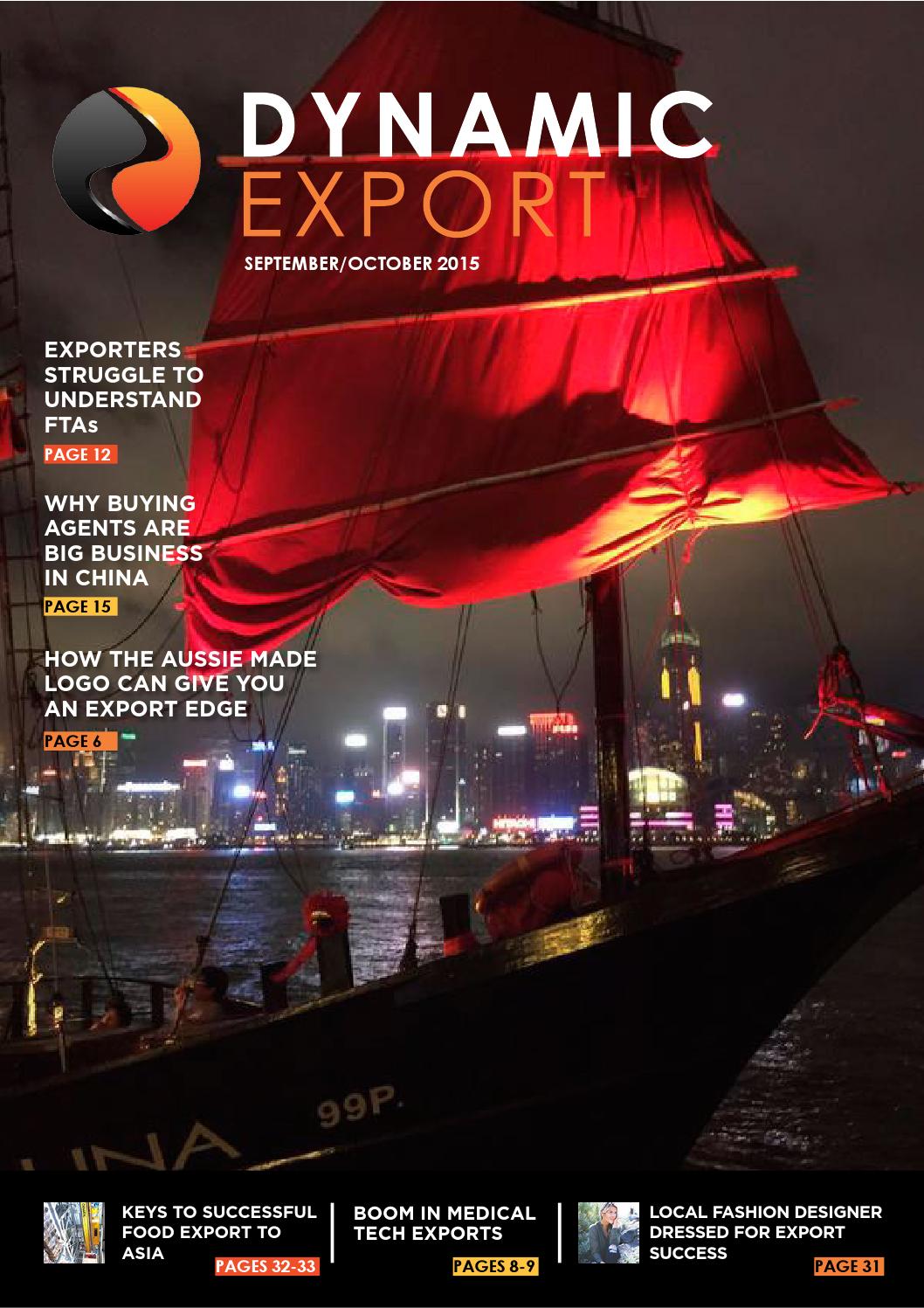 Dynamic Export E-magazine Sept/Oct 2015 by Think Positive Pty Ltd ...