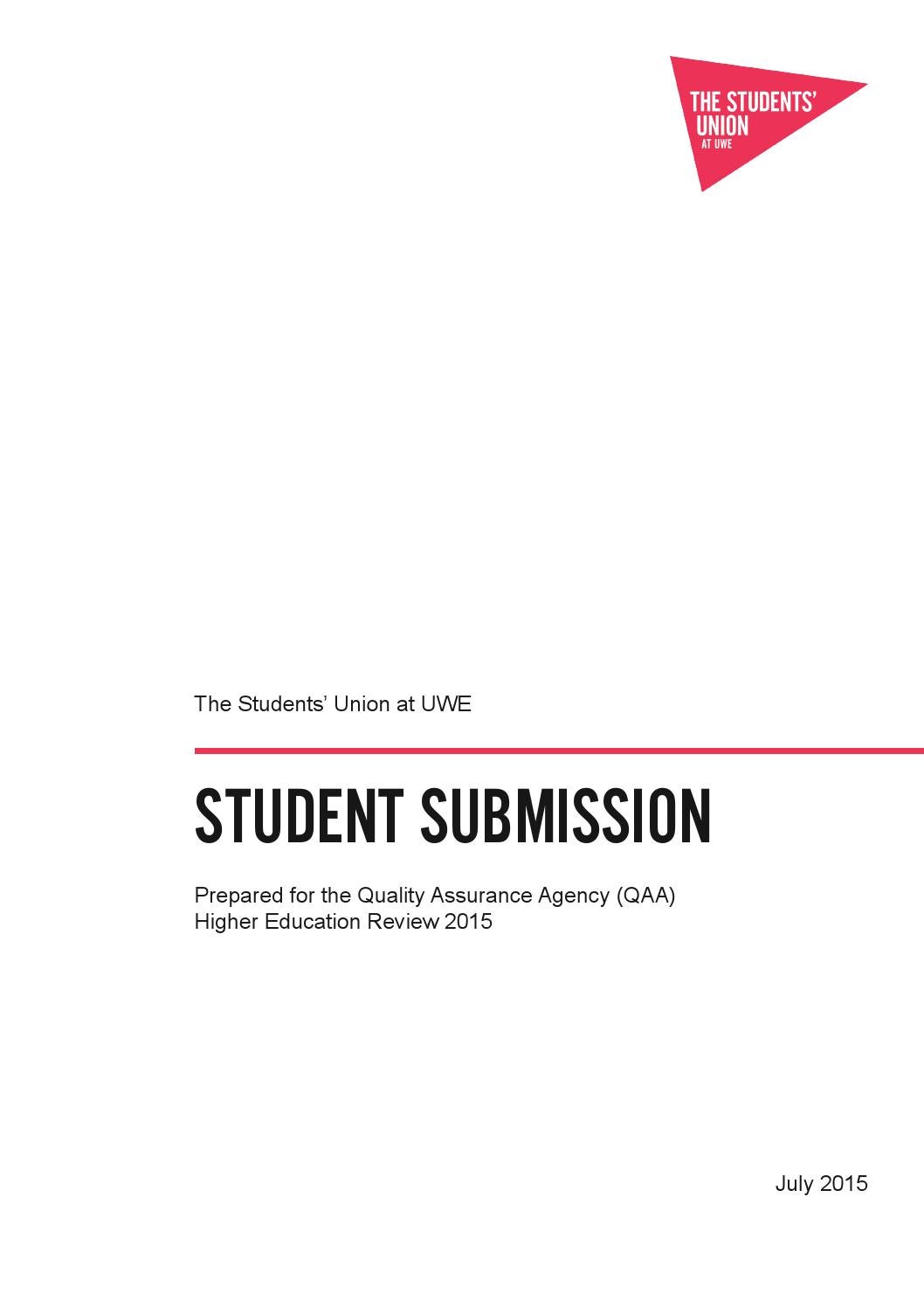 Student Submission 2015 by The Students' Union at UWE - Issuu