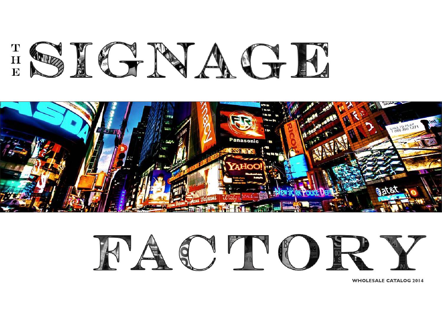 2015/16 catalog by The Signage Factory - Issuu