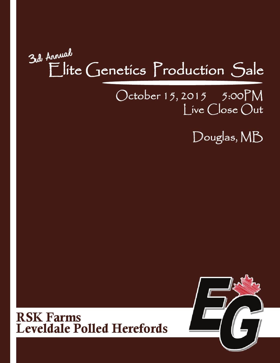 Elite Genetics Production Sale by Today's Publishing Inc. - Issuu