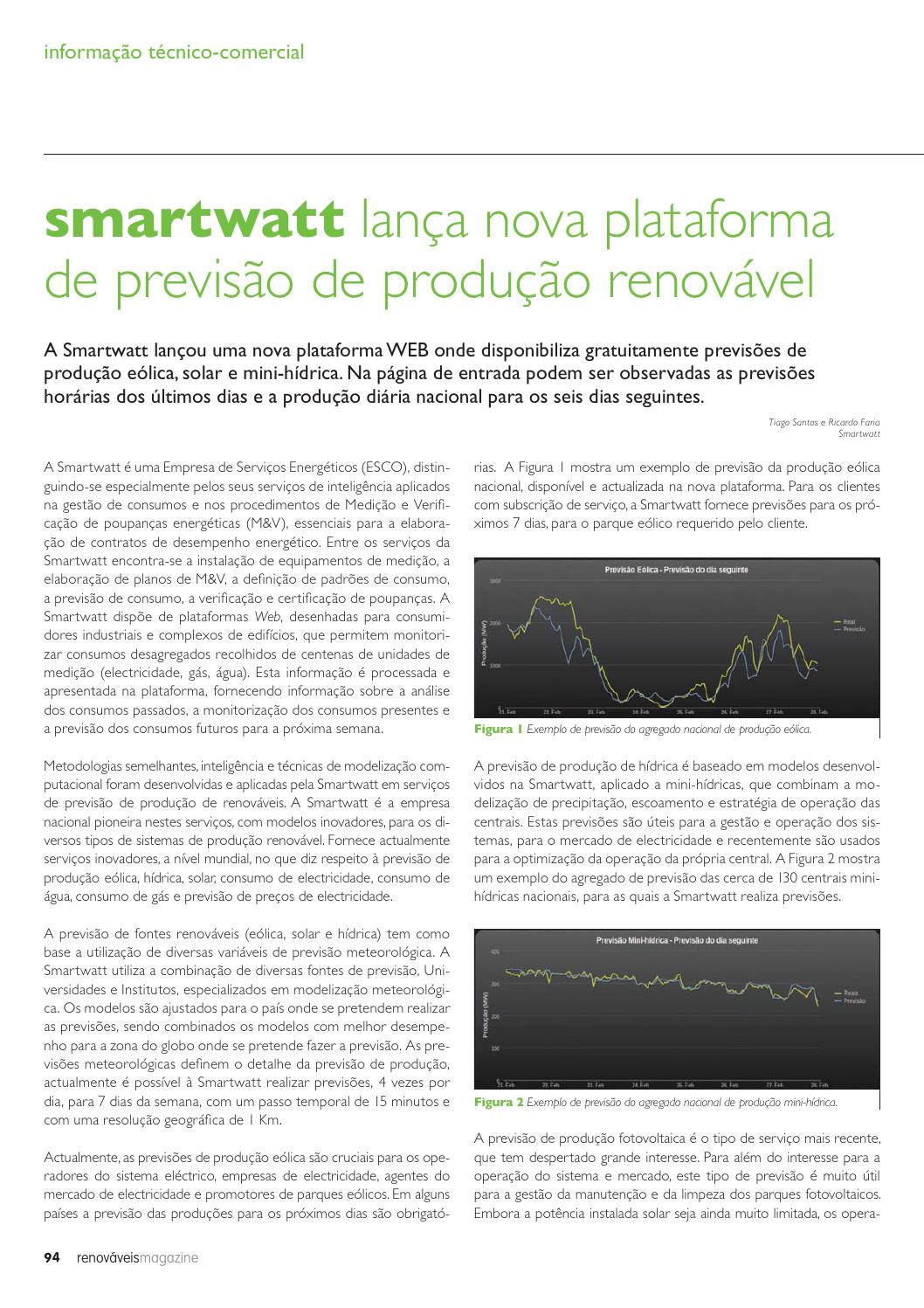 Smartwatt lança nova plataforma de previsão de produção renovável by ...