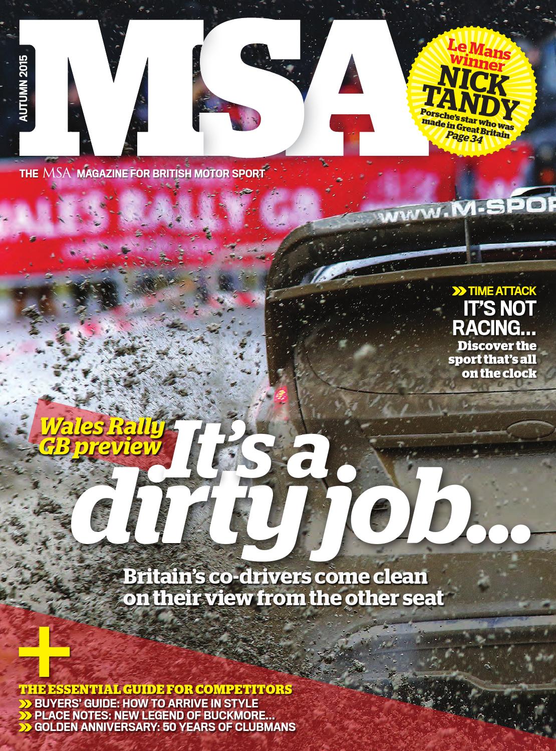 MSA Magazine, autumn 2015 by Motorsport UK - Issuu