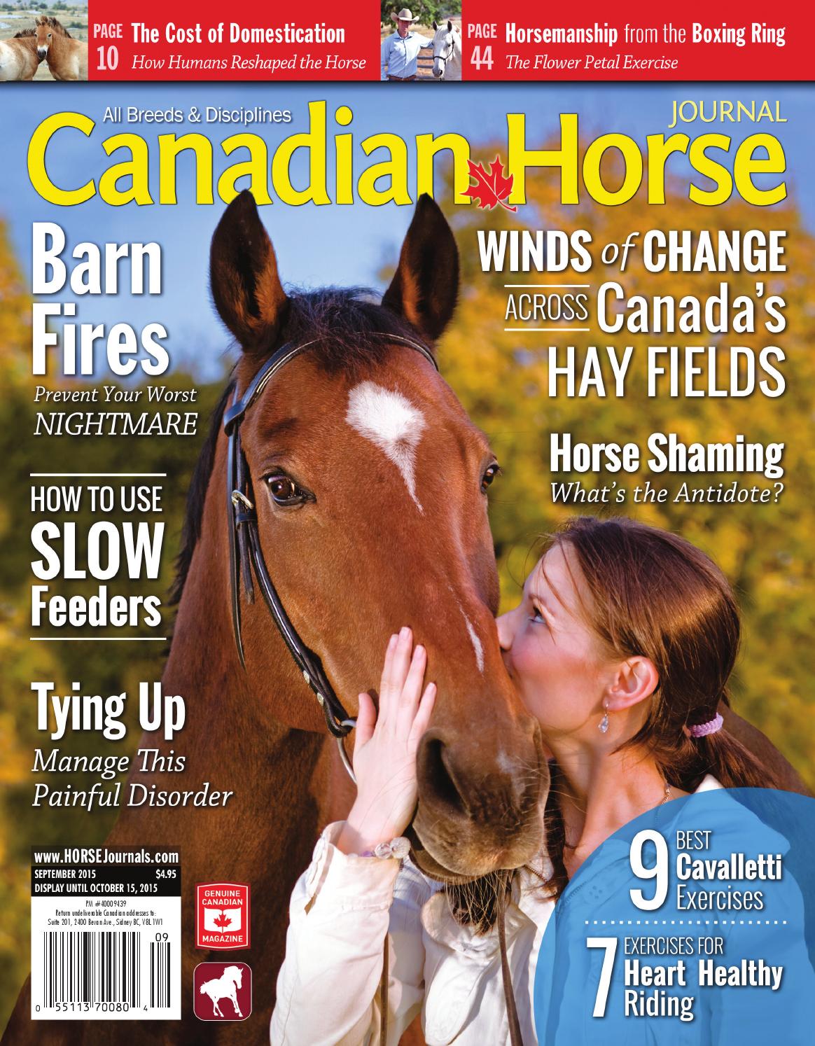 Canadian Horse Journal - SAMPLE - Sept 2015 by Horse Community Journals ...