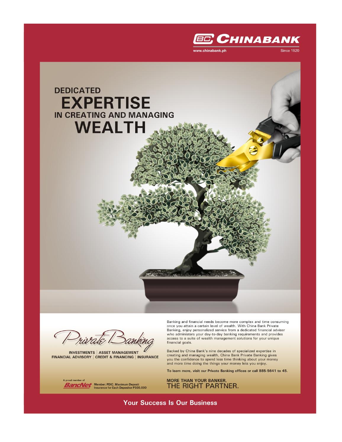 CHINABANK - private banking ad series by Glenn Concepcion - Issuu