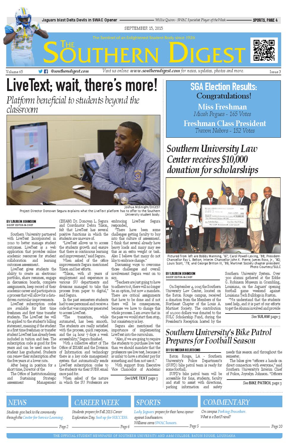 Volume 65 - Issue 3 by Southern Digest - Issuu