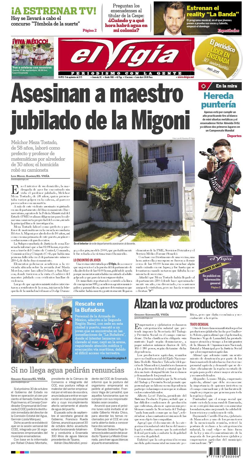 Periódico El Vigía, 15 de septiembre de 2015 by Editorial El Vigia - Issuu