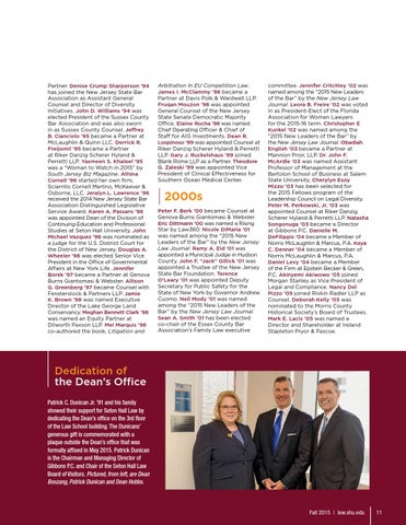 Seton Hall Law School Fall 2015 Magazine by Seton Hall University ...