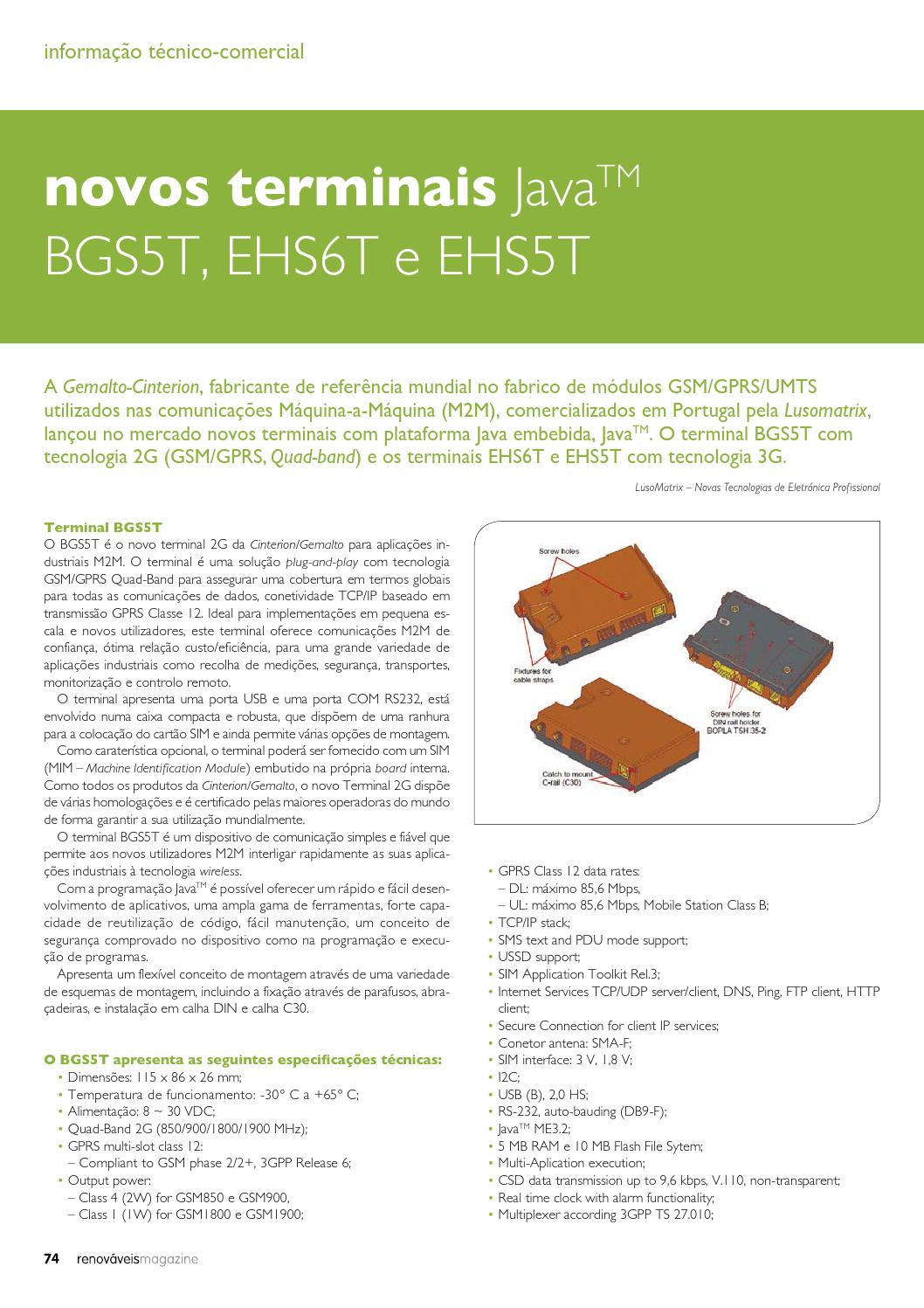 novos terminais Java BGS5T, EHS6T e EHS5T by cie - Issuu