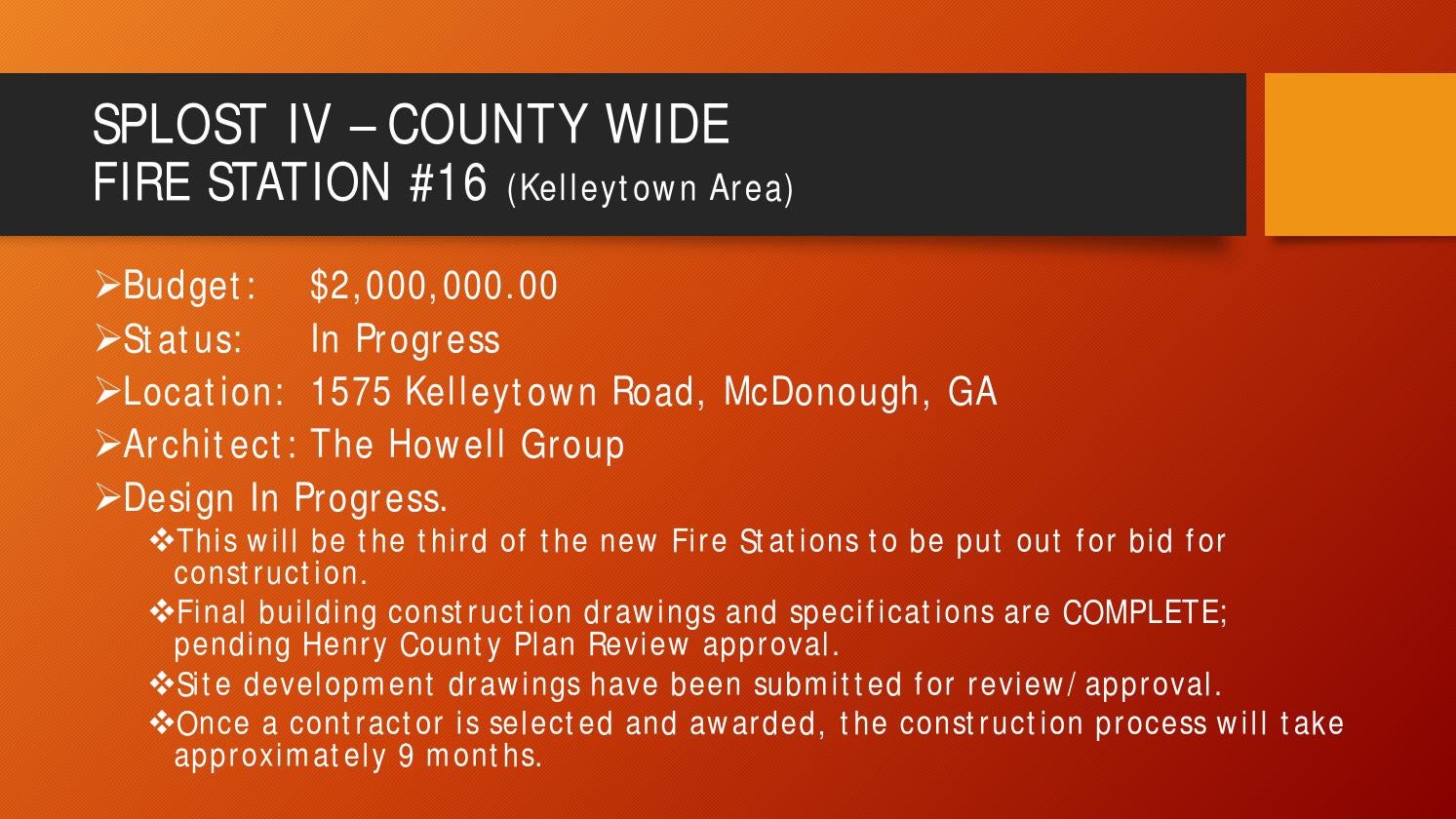 SPLOST IV Project Update - Henry County, GA by Henry County Government ...
