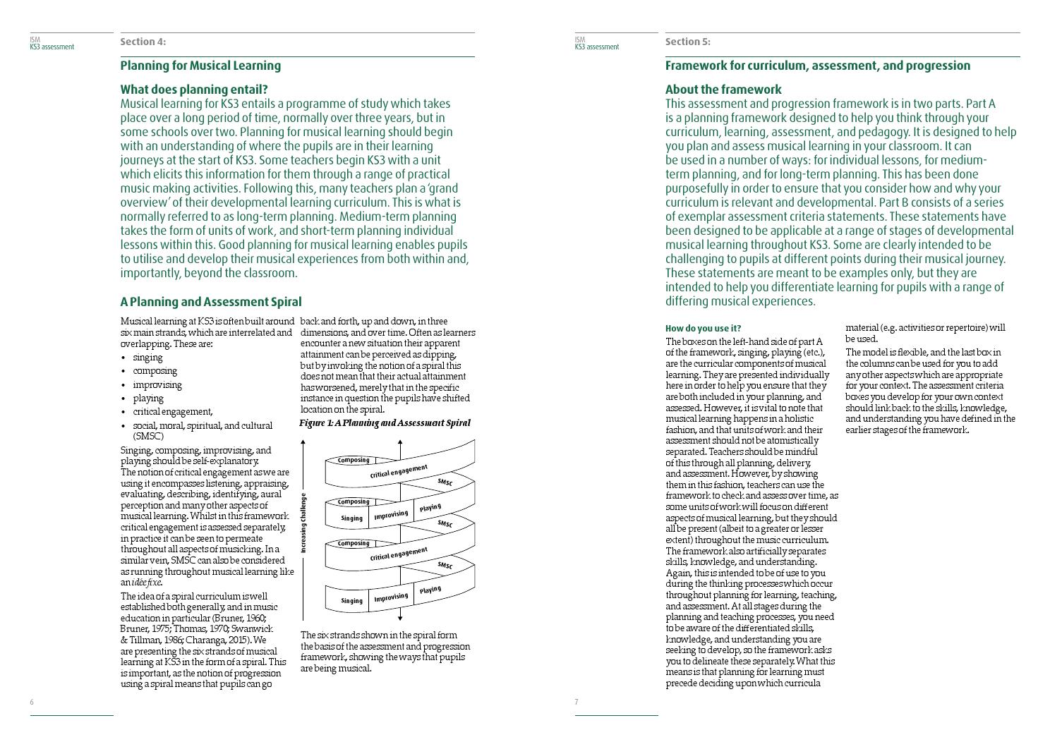 The National Curriculum for Music - A Framework for Curriculum ...