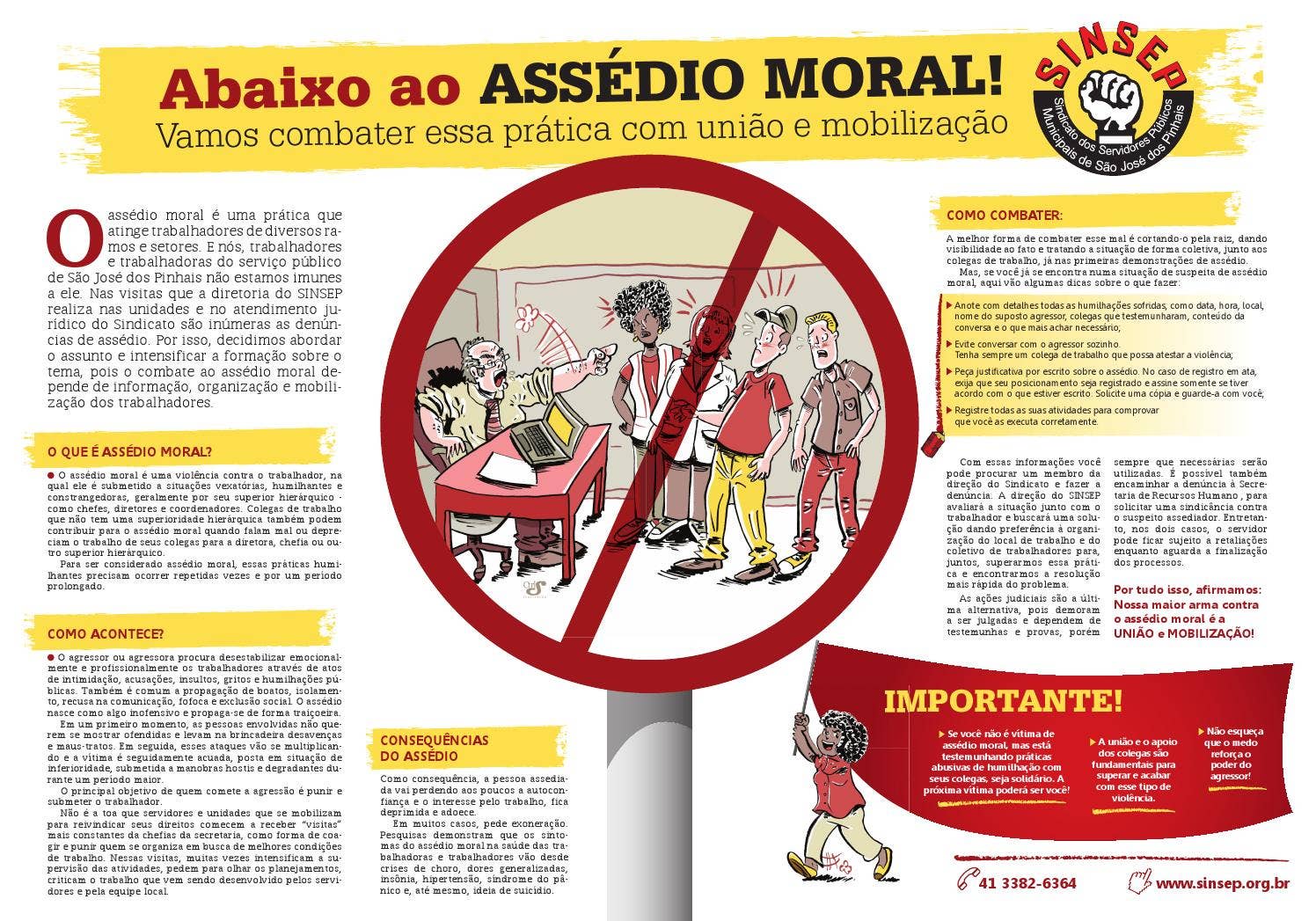 Cartaz assédio moral by Sinsep Sjp - Issuu