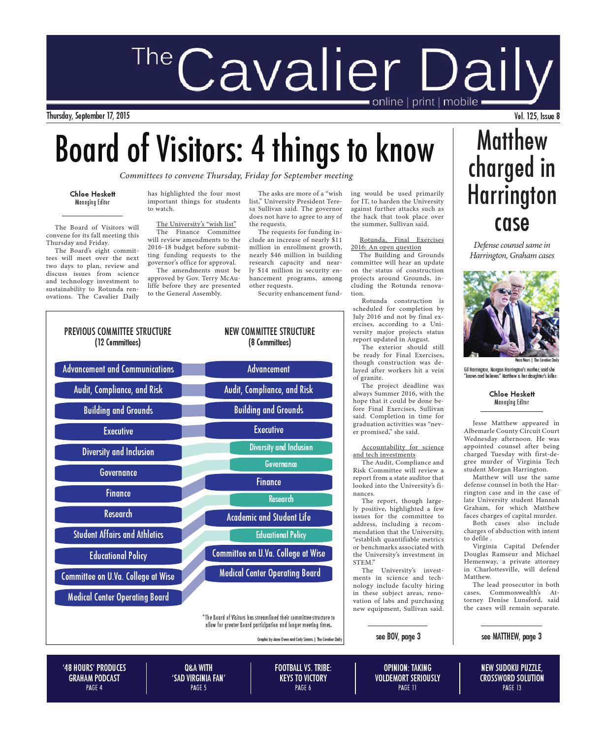 Thursday, September 17, 2015 by The Cavalier Daily - Issuu
