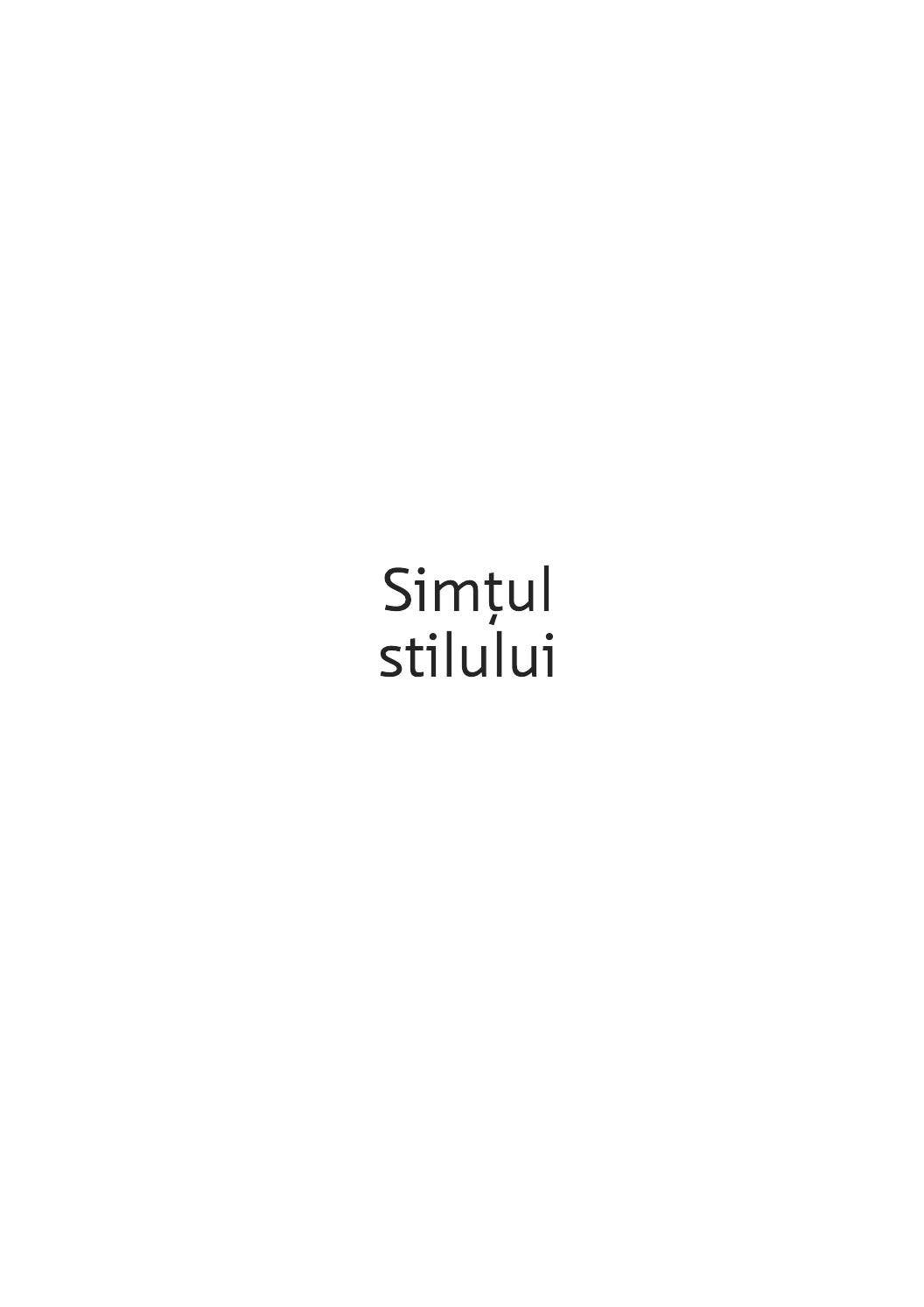 Simtul stilului by Editura Publica - Issuu