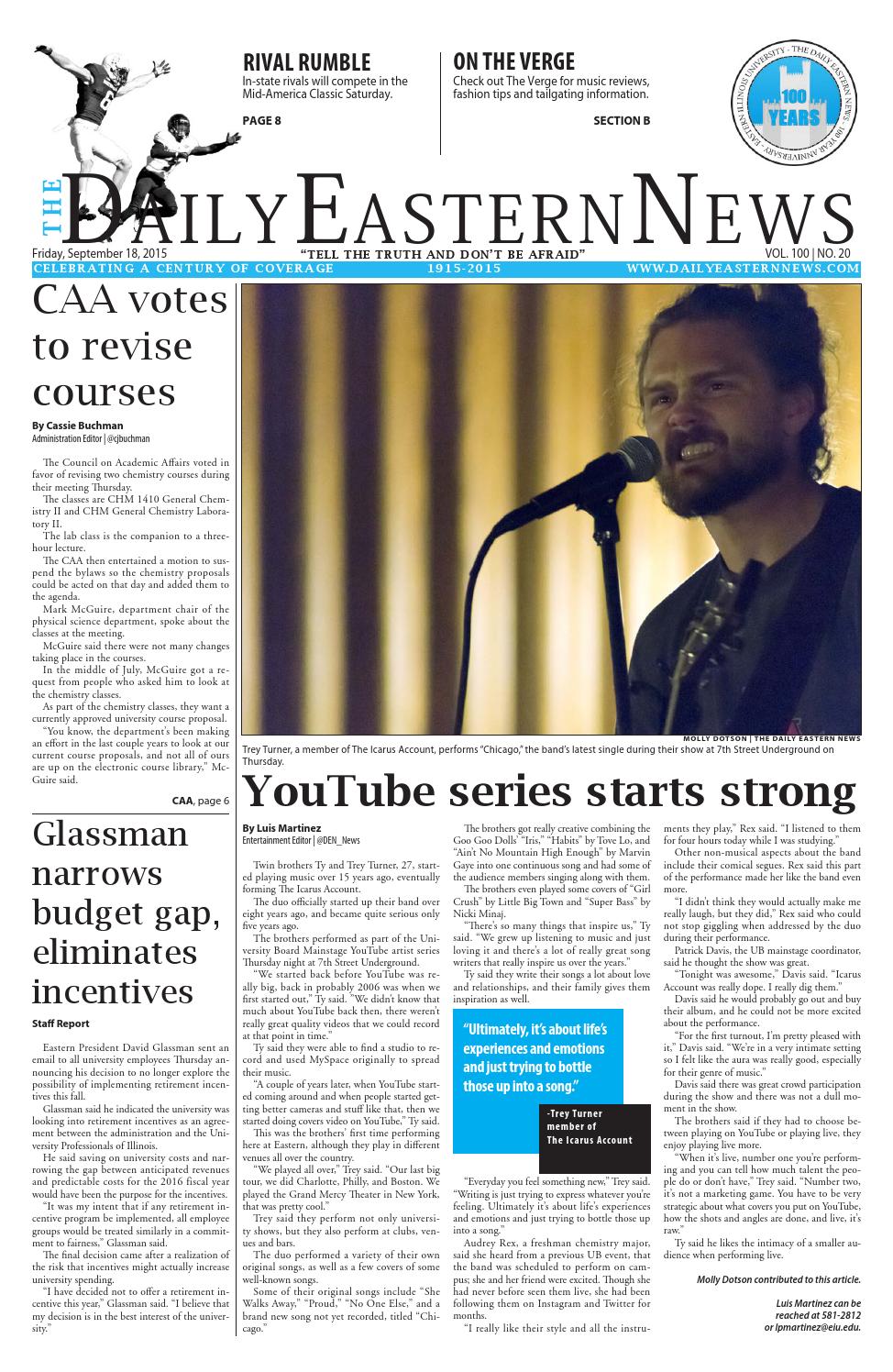 2015.09.18 by The Daily Eastern News - Issuu