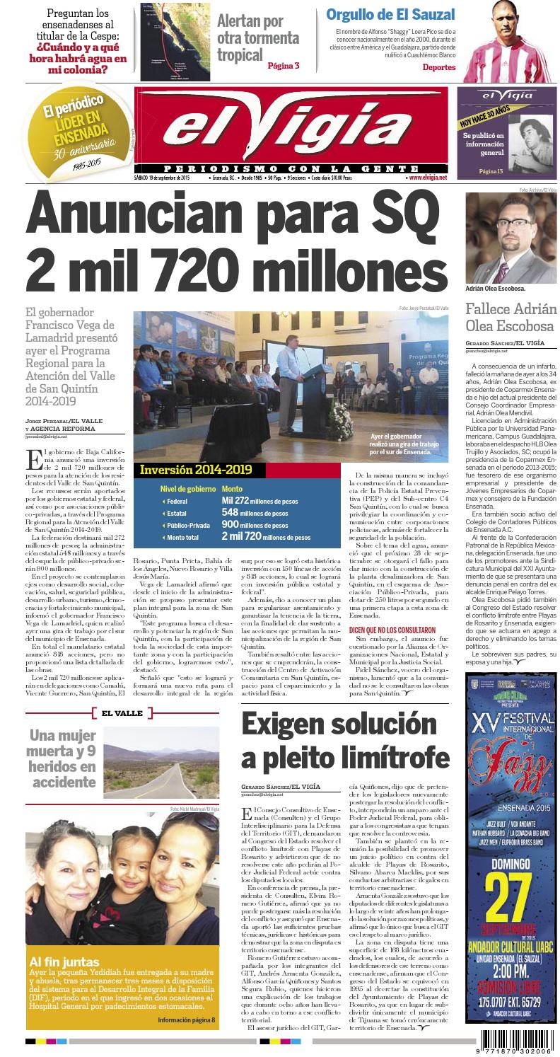 Periódico El Vigía, 19 de septiembre de 2015 by Editorial El Vigia - Issuu