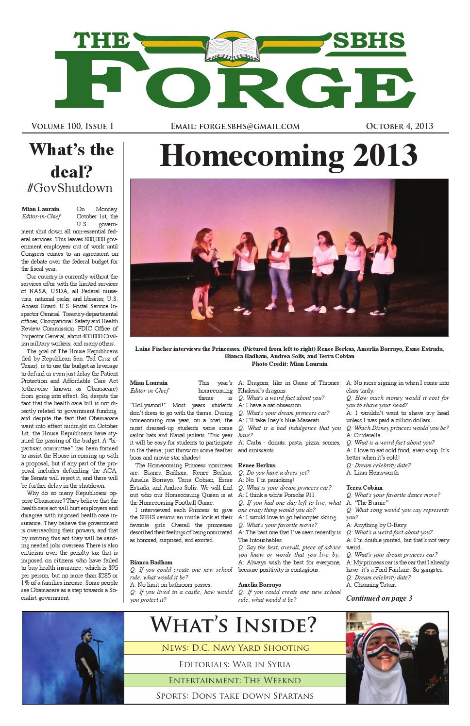 The Forge, Volume 100, Issue 1 by The Forge - Issuu