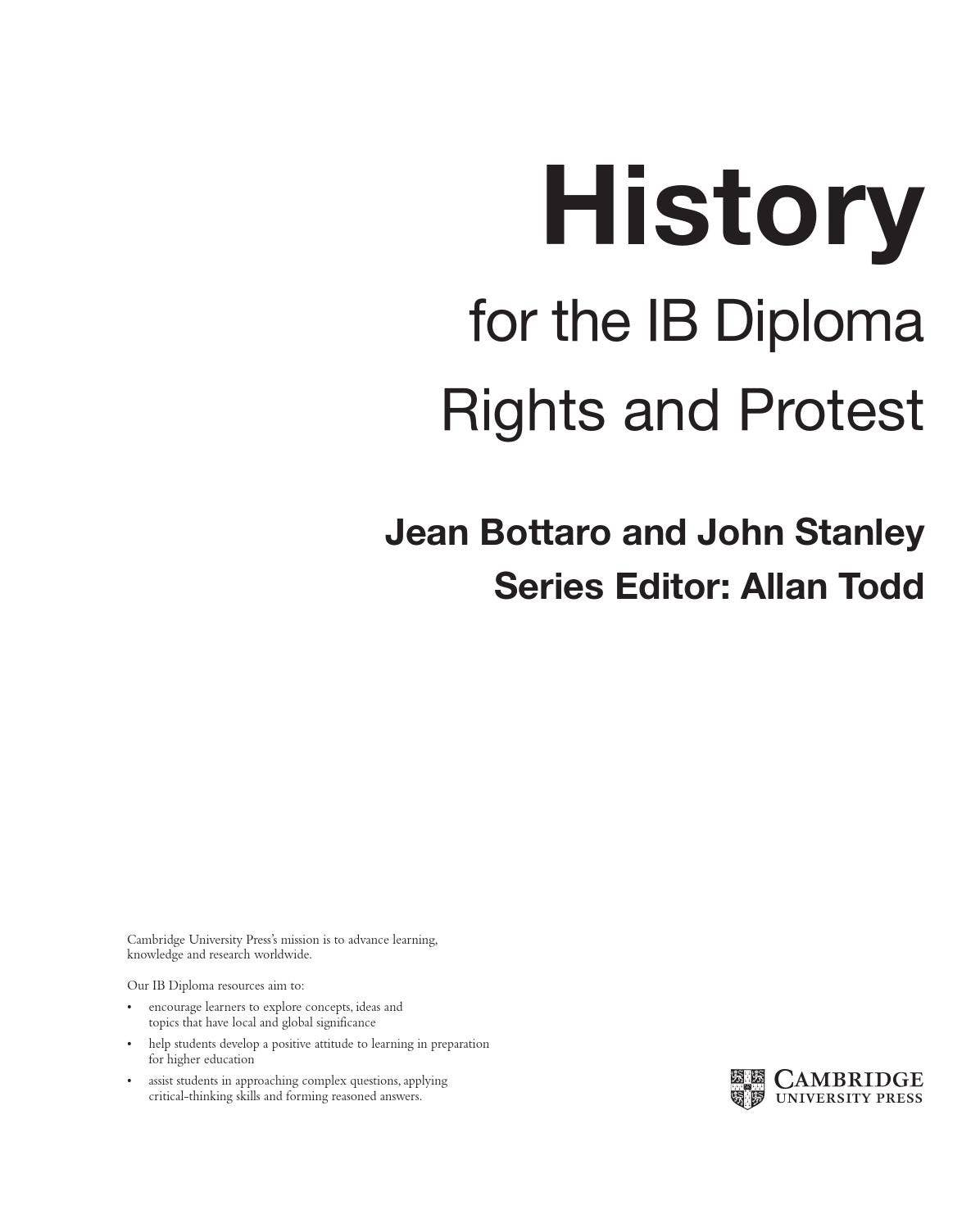Preview History for the IB Diploma Paper 1: Rights and Protest by ...