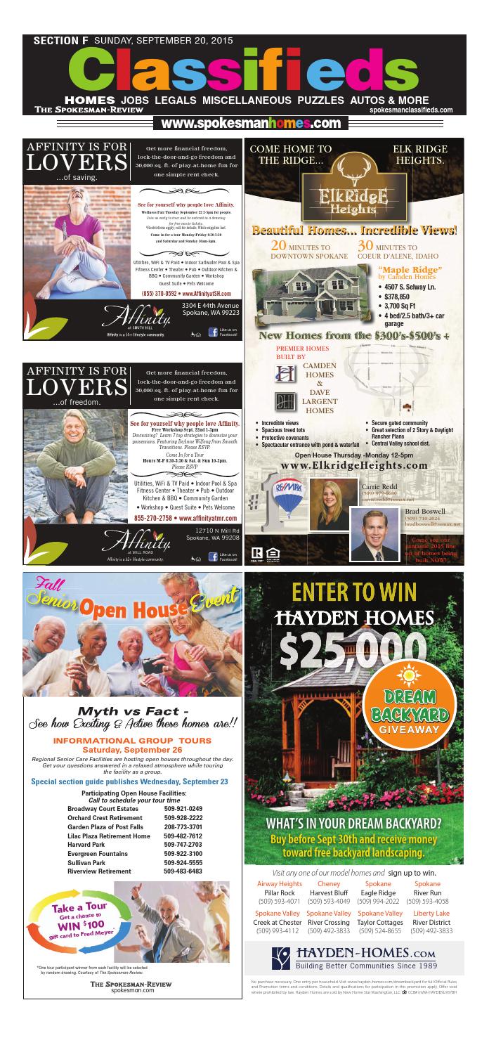 Sunday real estate 092015 by Cowles Publishing - Issuu