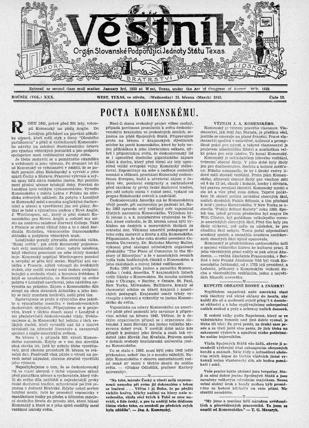 Vestnik 1942 03 25 by SPJST - Issuu