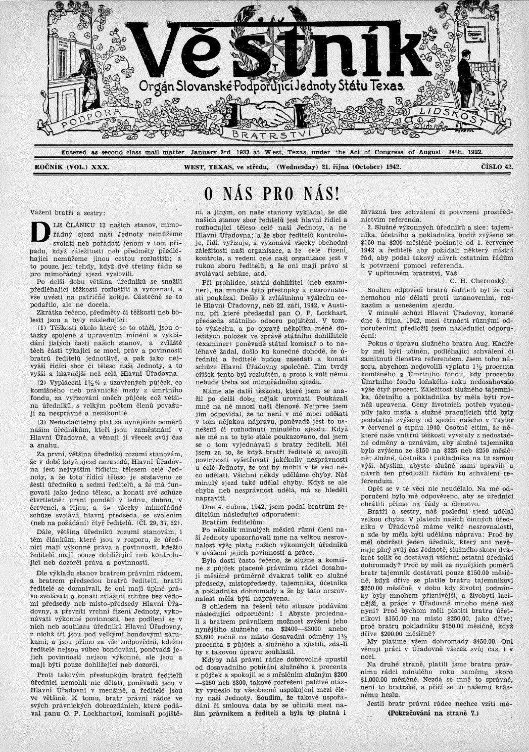 Vestnik 1942 10 21 by SPJST - Issuu