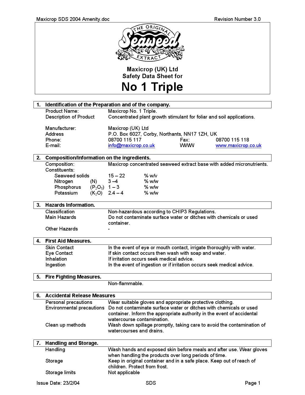 Maxicrop triple by WynnstayGroup - Issuu