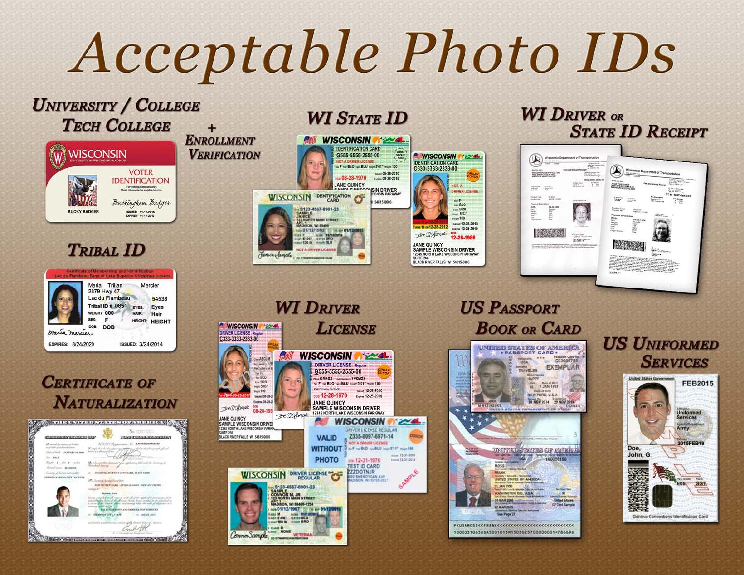 Acceptable photo id picture guide 2015 by City of Stoughton - Issuu