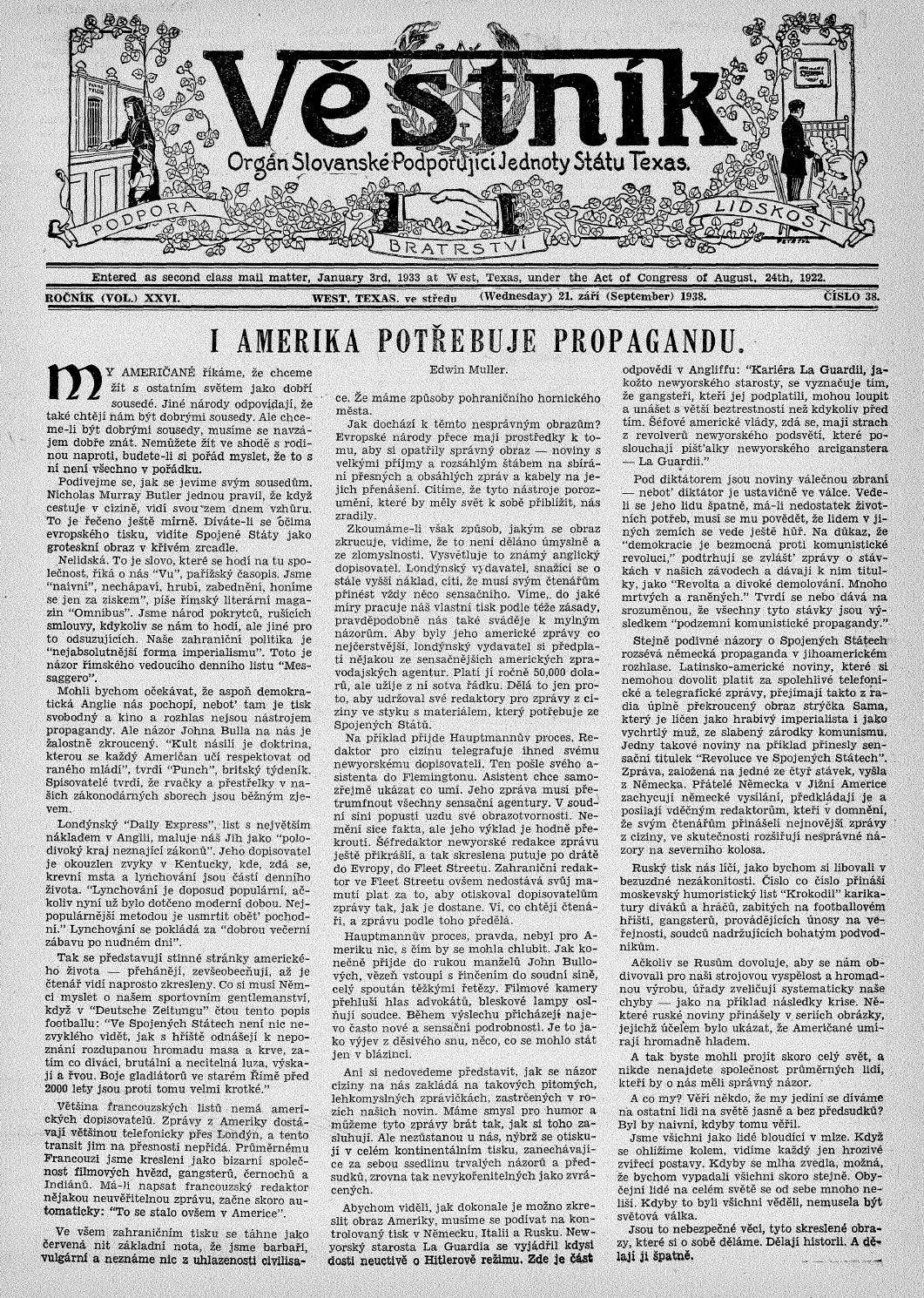 Vestnik 1938 09 21 by SPJST - Issuu