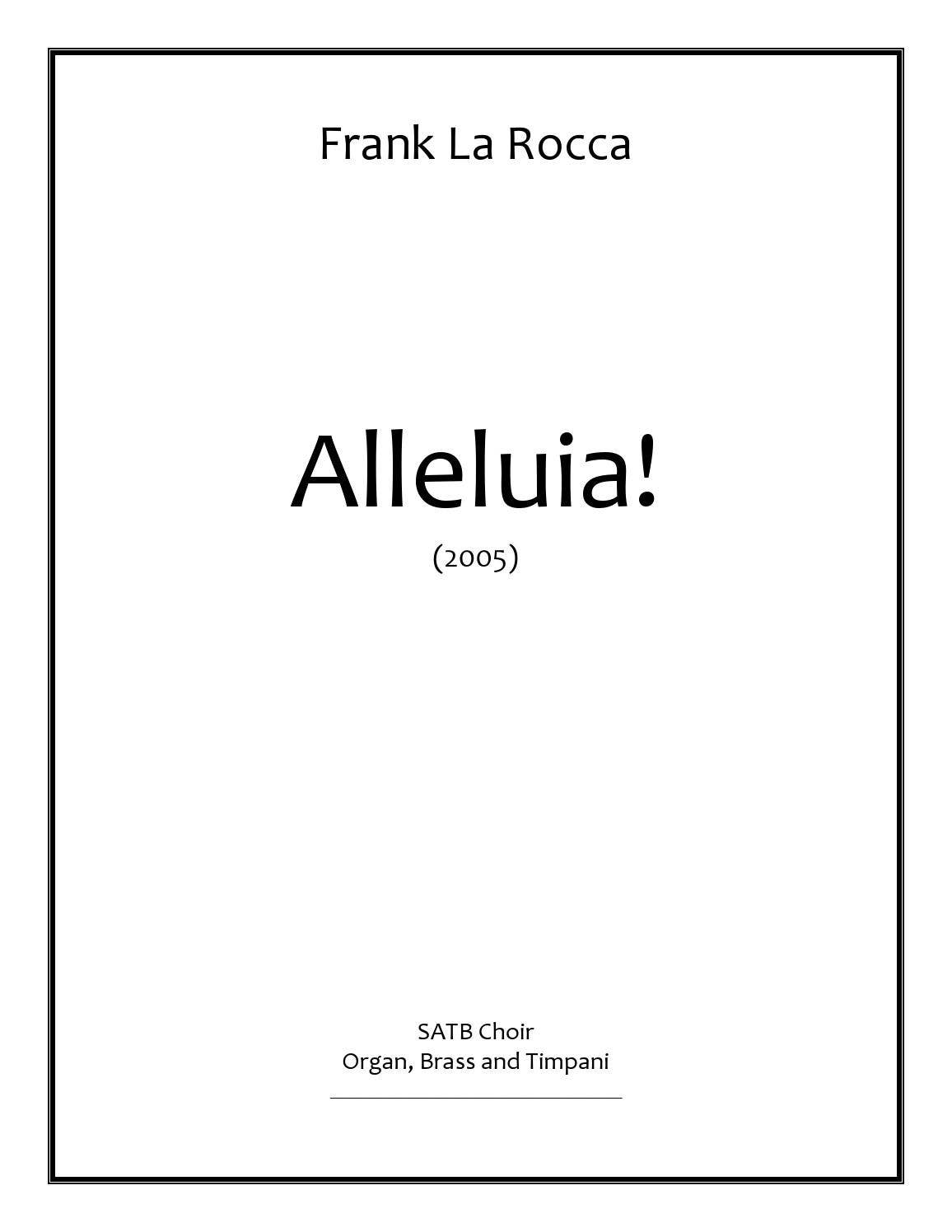 Alleluia! by Frank La Rocca - Issuu