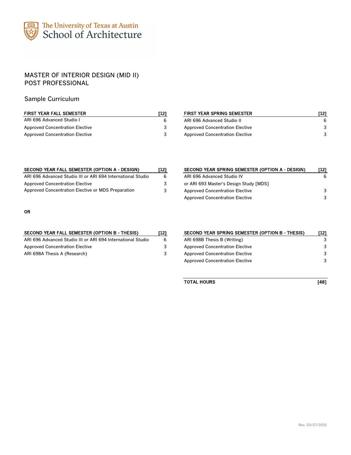 MID II Sample Curriculum by UT School of Architecture - Issuu