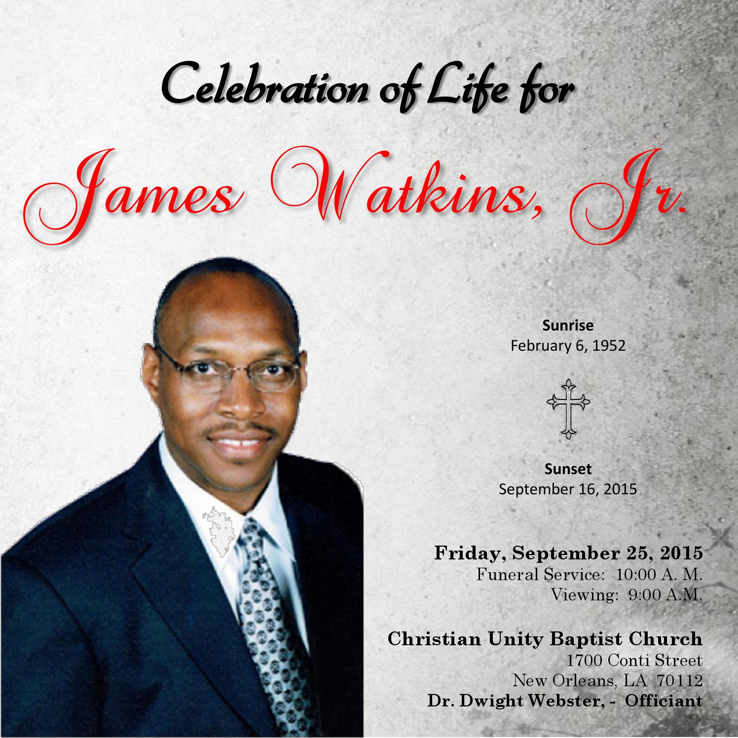 James Watkins, Jr. by Our Celebrations of Life - Issuu