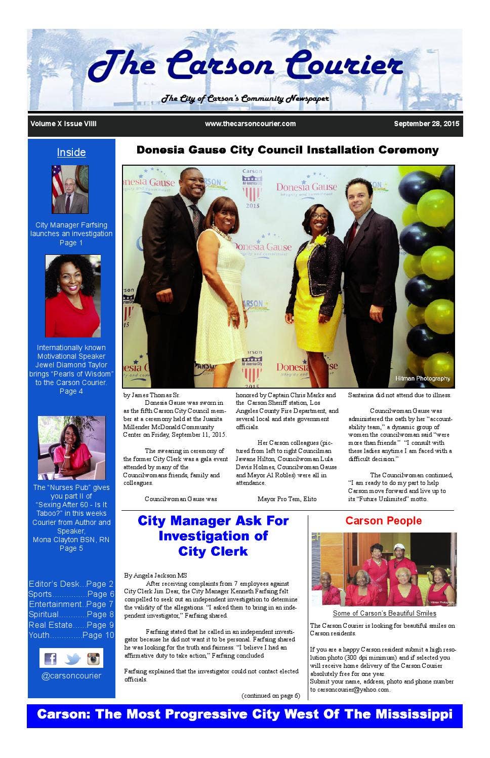 The Carson Courier September 28, 2015 Edition by The Carson Courier - Issuu