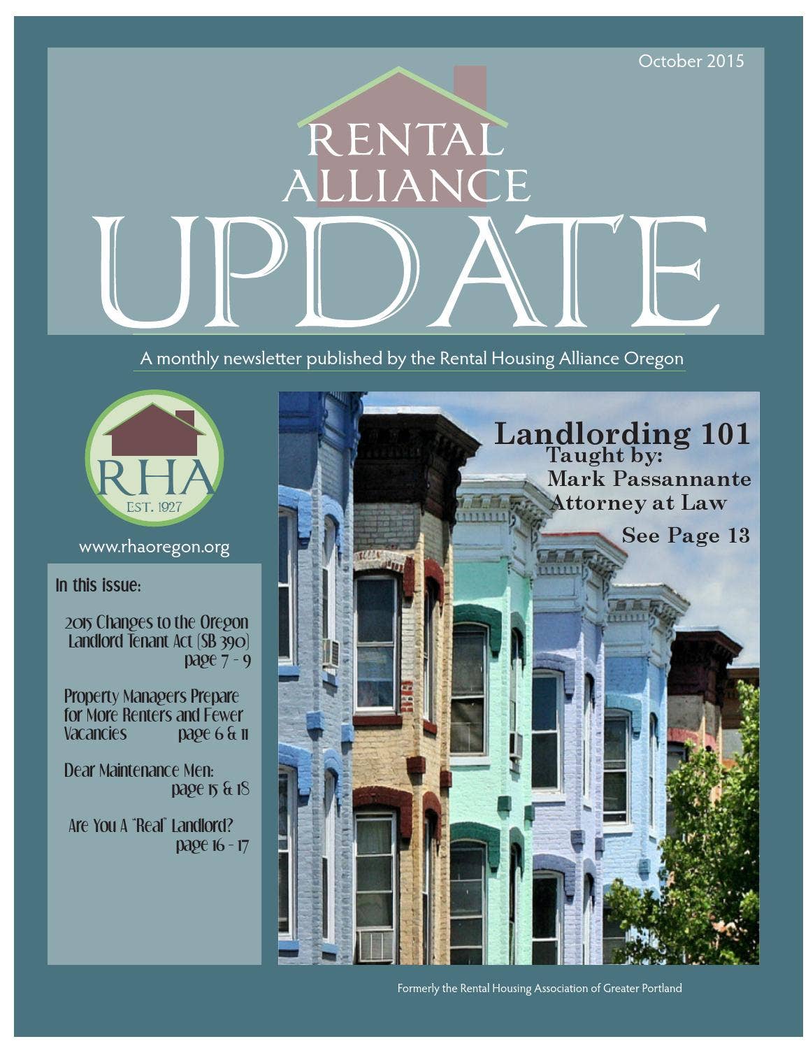 October 2015 RHA UPDATE NEWSLETTER by Cari Pierce - Issuu