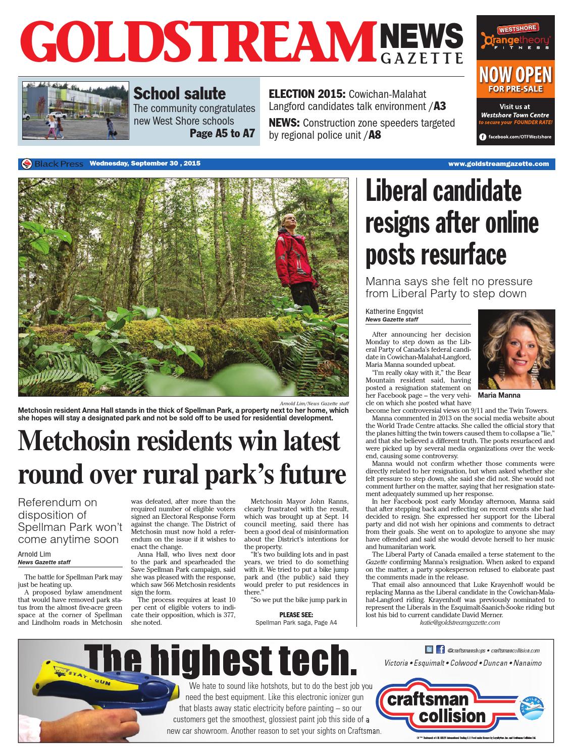 Goldstream News Gazette, September 30, 2015 by Black Press Media Group ...