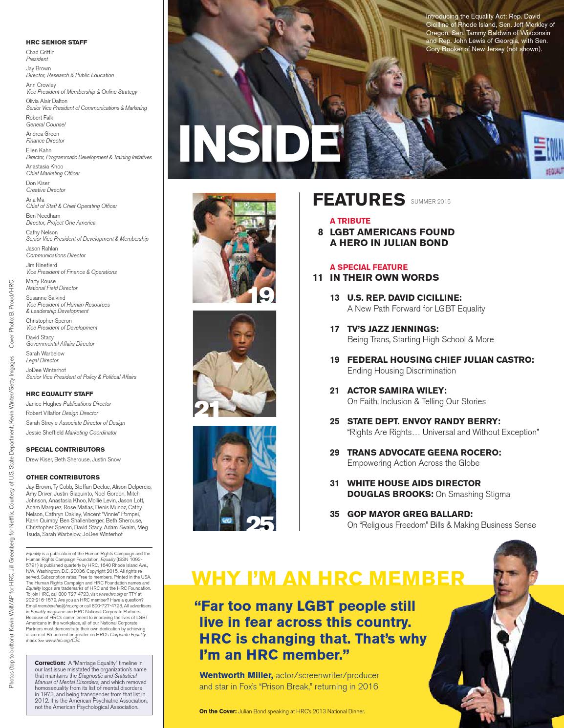 Equality Magazine Summer 2015 by Human Rights Campaign - Issuu