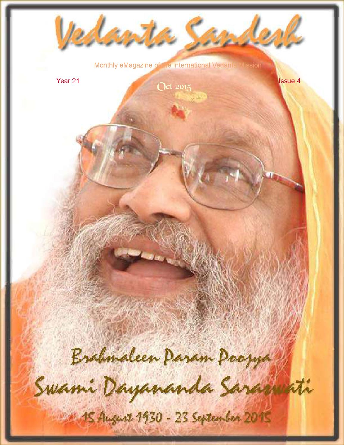 VedantaSandesh Oct2015 By Vedanta Mission Issuu vedantasandesh-oct2015-by-vedanta-mission-issuu